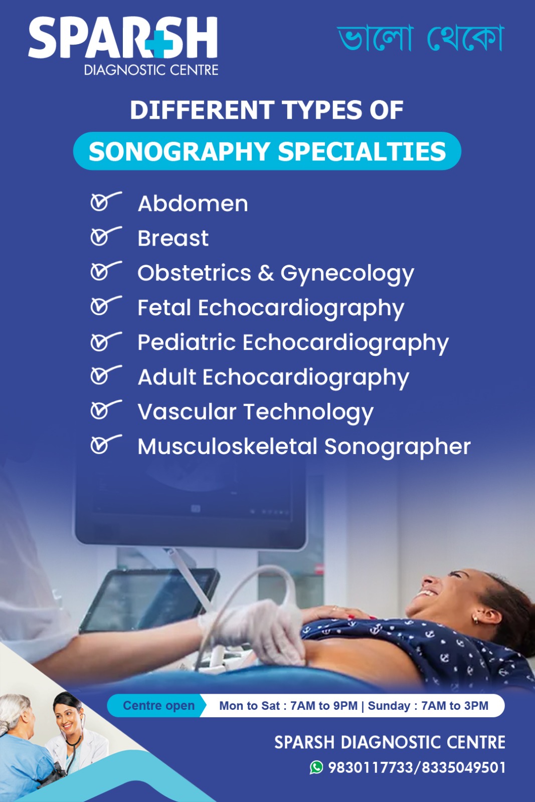 Different Types of Ultrasonography Tests - Sparsh Diagnostic Center